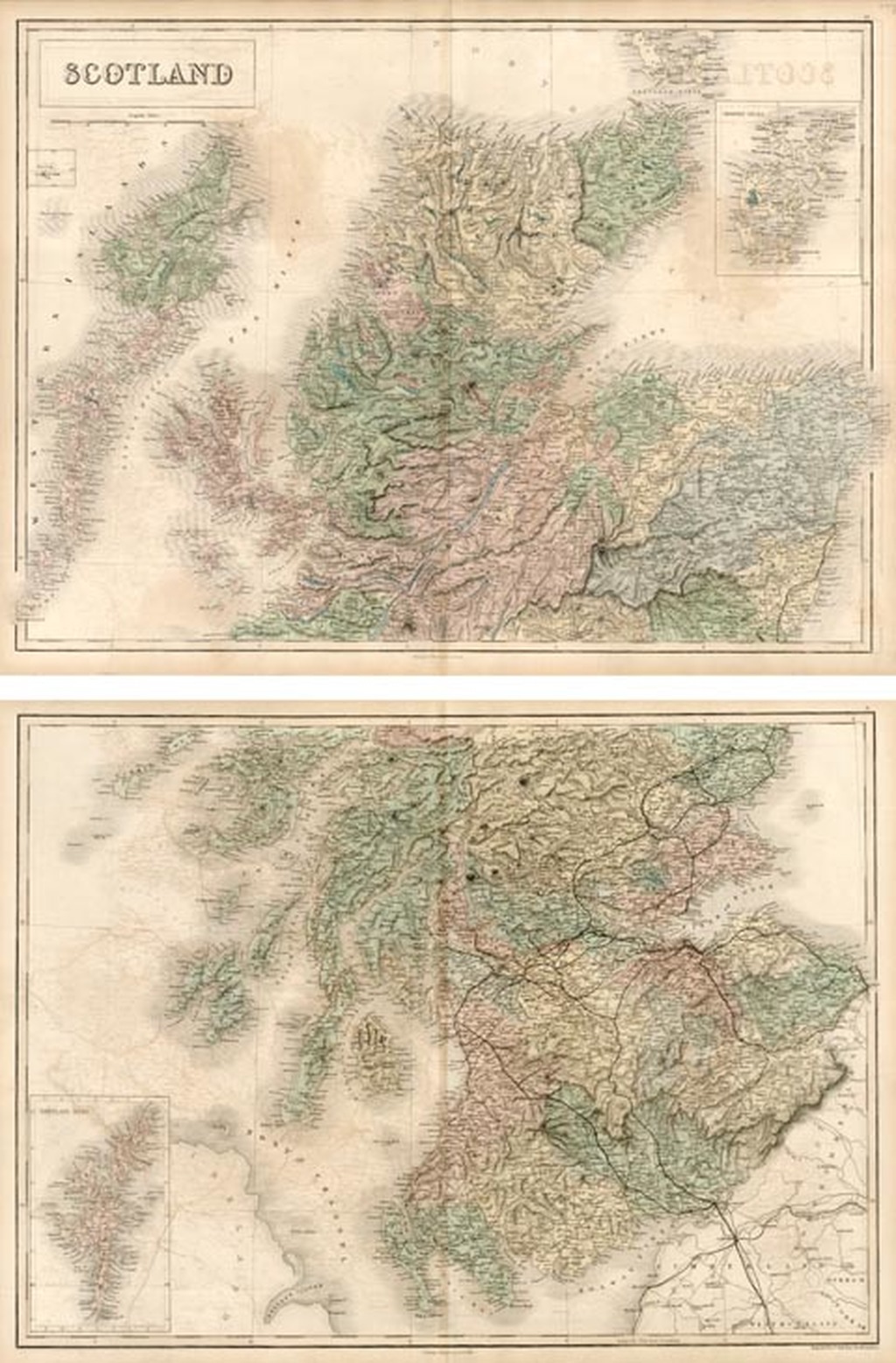 Scotland [Two Sheet Map: Northern and Southern Sheets] - Barry Lawrence ...
