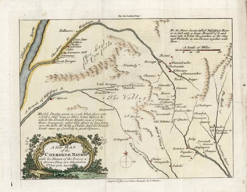 Map Of Original Cherokee Nation