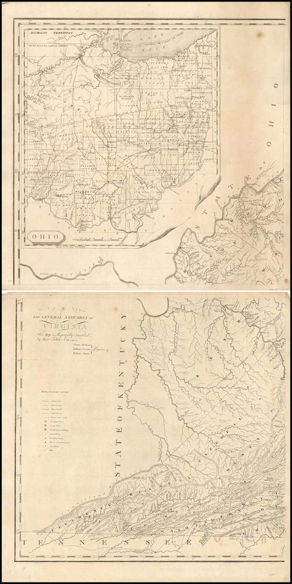 Ohio [2 maps] - Barry Lawrence Ruderman Antique Maps Inc.