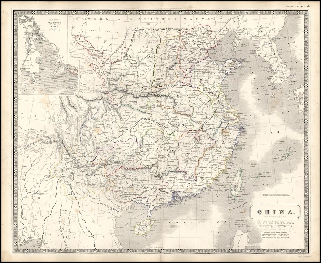 China [with inset map of The River of Canton] - Barry Lawrence Ruderman ...