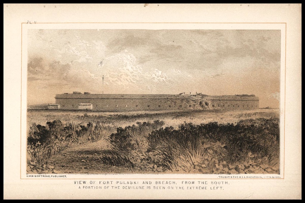 View of Fort Pulaski and Breach, From the South. A Portion of the ...