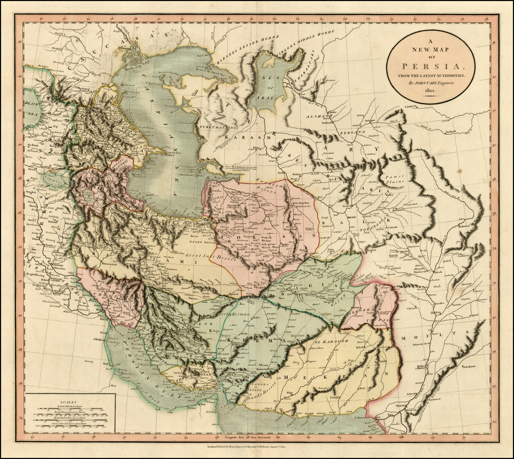A New Map Of Persia, from the Latest Authorities . . . 1801 - Barry ...
