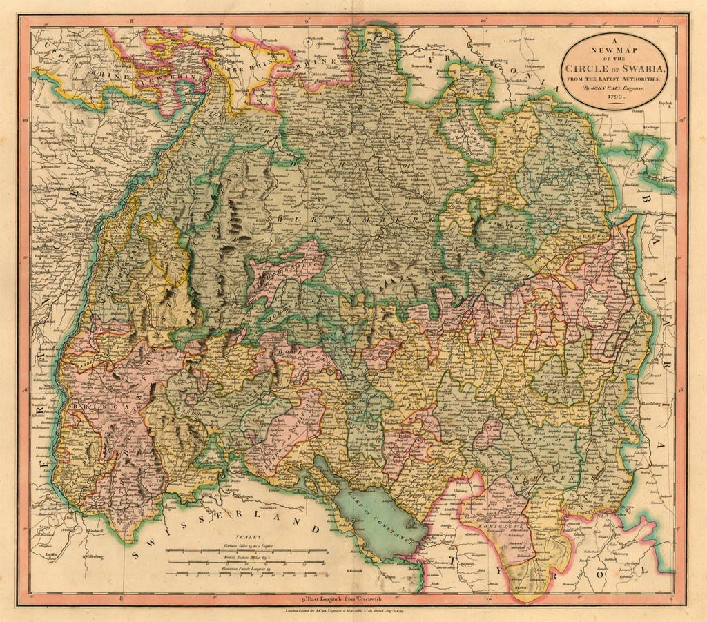 A New Map of the Circle of Swabia, From The Latest Authorities ...