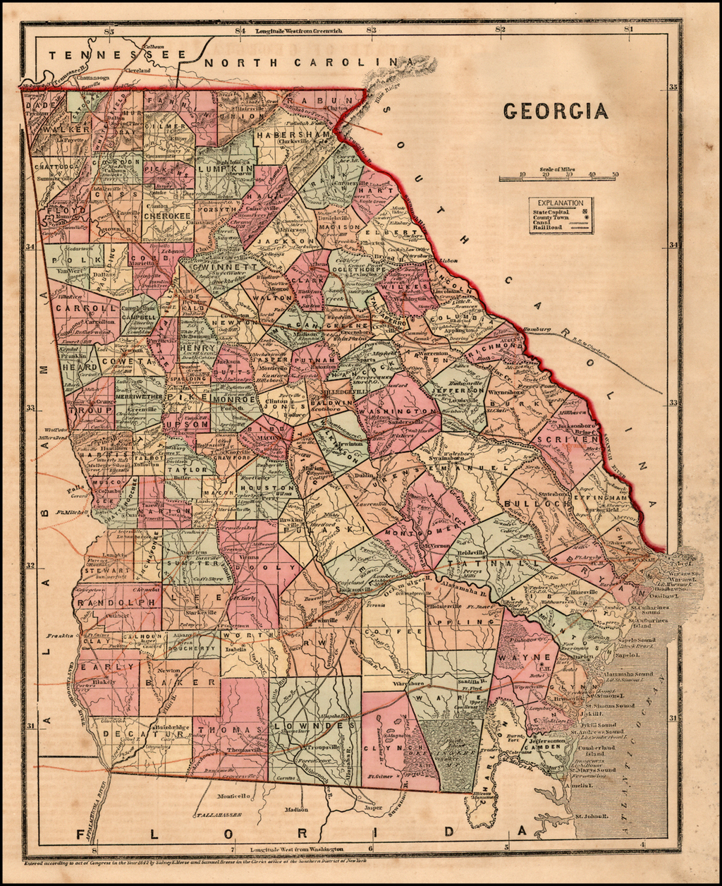 Georgia - Barry Lawrence Ruderman Antique Maps Inc.
