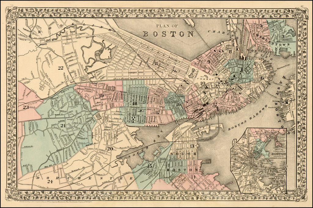 Plan of Boston - Barry Lawrence Ruderman Antique Maps Inc.