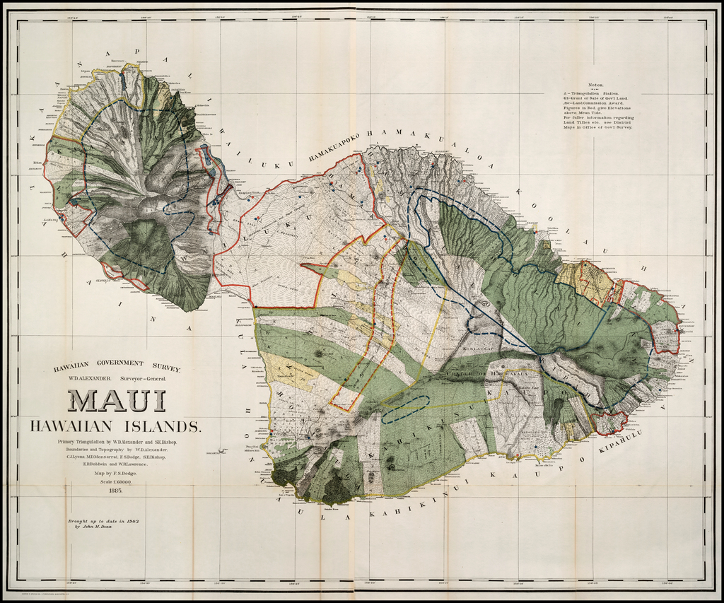 Maui Hawaiian Islands. Primary Triangulation by W.D. Alexander ande S.E ...