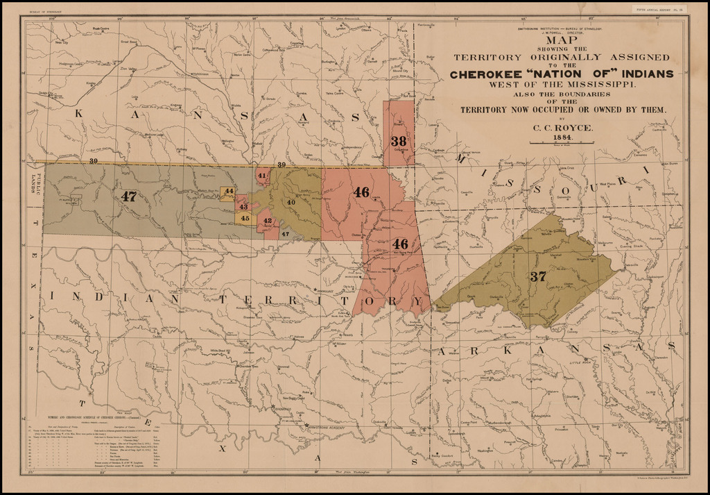 Map Of Original Cherokee Nation