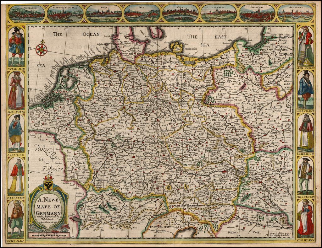 A Newe Mape of Germany Newly Augmented by Iohn Speed Ano Dom: 1626 ...