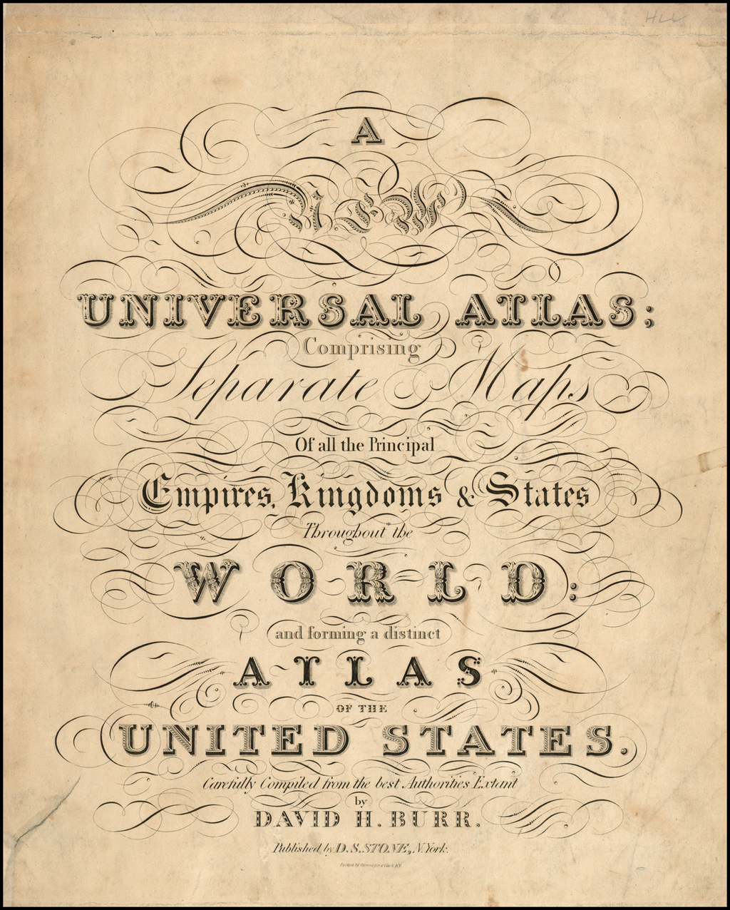 [Title Page] A New Universal Atlas, Comprising Separate Maps Of all the ...
