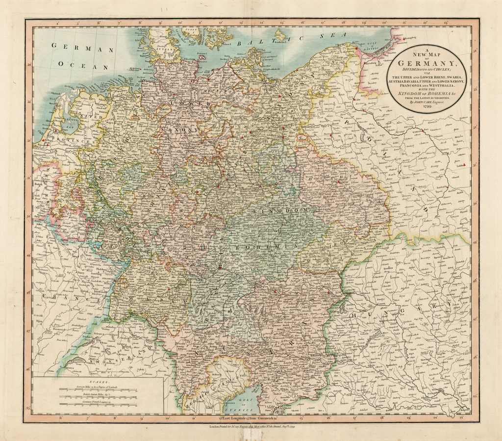 A New Map of Germany, Divided Into Its Circles; viz. The Upper and ...