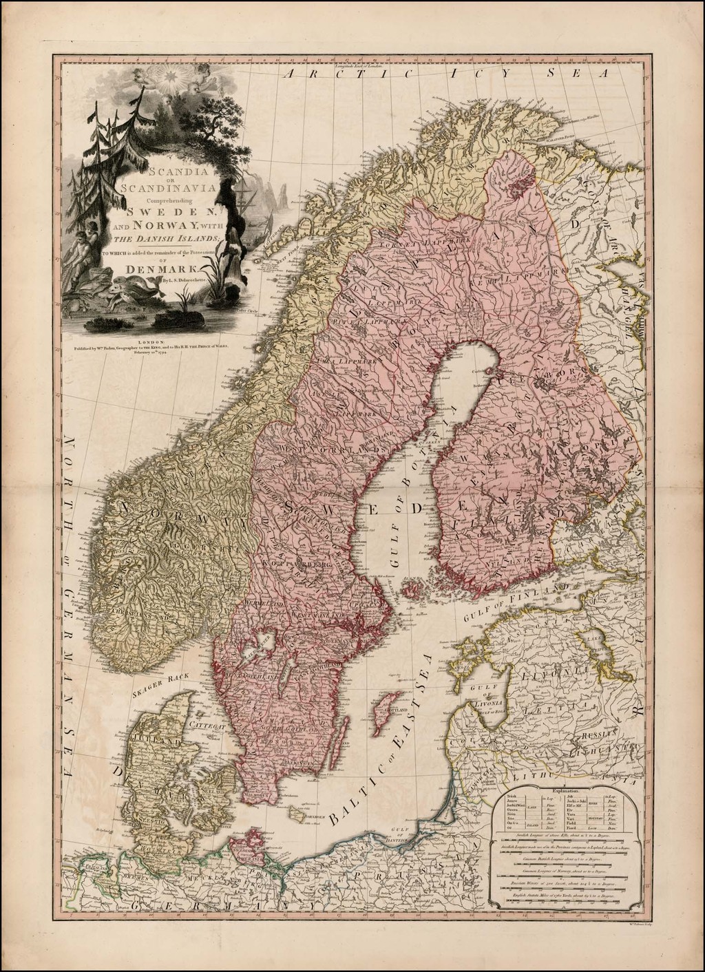 Scandia or Scandinavia Comprehending Sweden, and Norway, with The ...