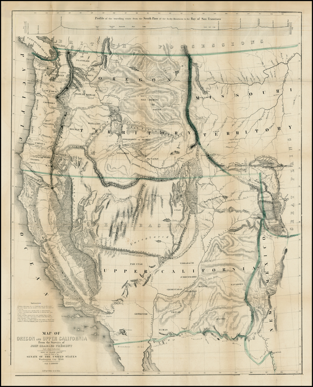 Map of Oregon and Upper California from the surveys of John Charles ...