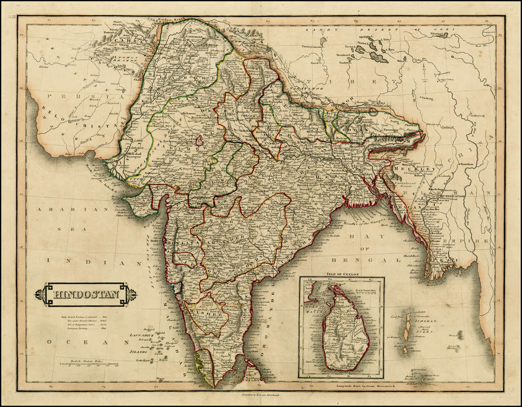 Hindostan - Barry Lawrence Ruderman Antique Maps Inc.