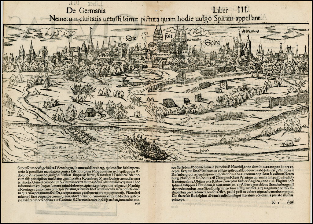 (Speyer) Nemetum civitatis uetustissimae pictura quam hodie vuglo ...