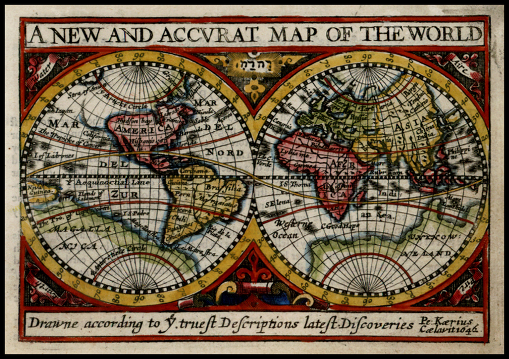 A New and Accurat Map of the World Drawne according to ye truest ...