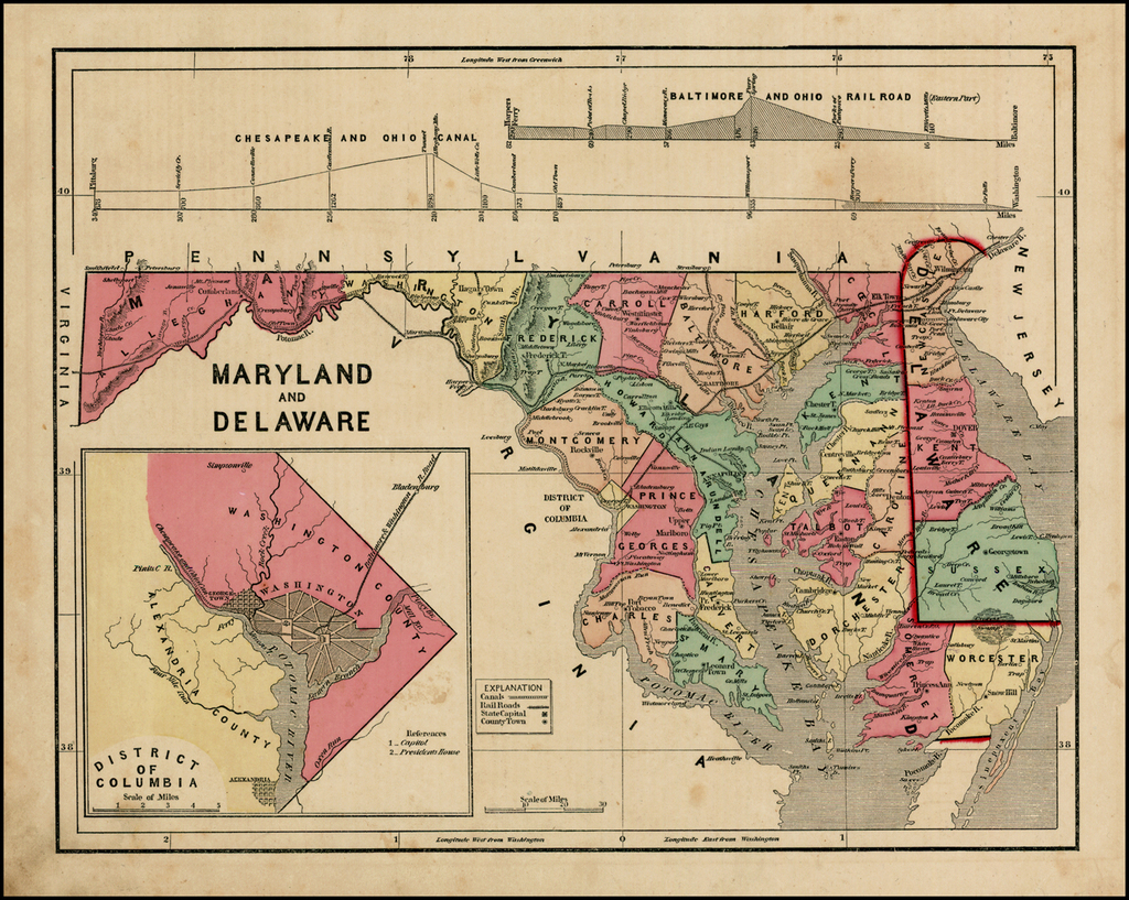 Maryland & Delaware [Inset of Washington DC] - Barry Lawrence Ruderman ...