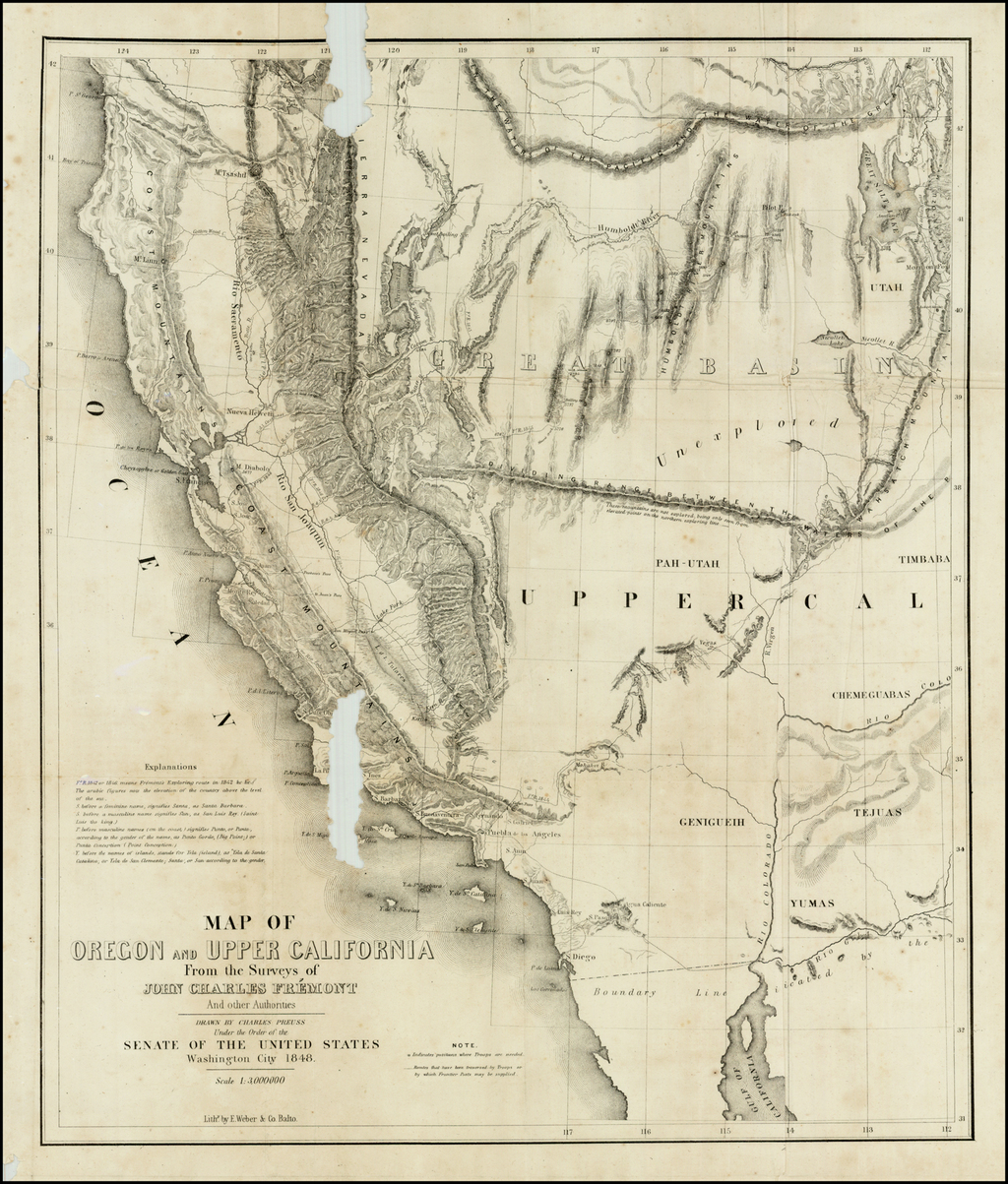 Map of Oregon and Upper California from the surveys of John Charles ...