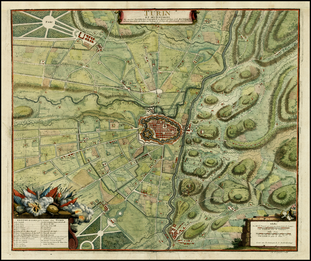 Turin et ses Environs . . . 1705 - Barry Lawrence Ruderman Antique Maps ...