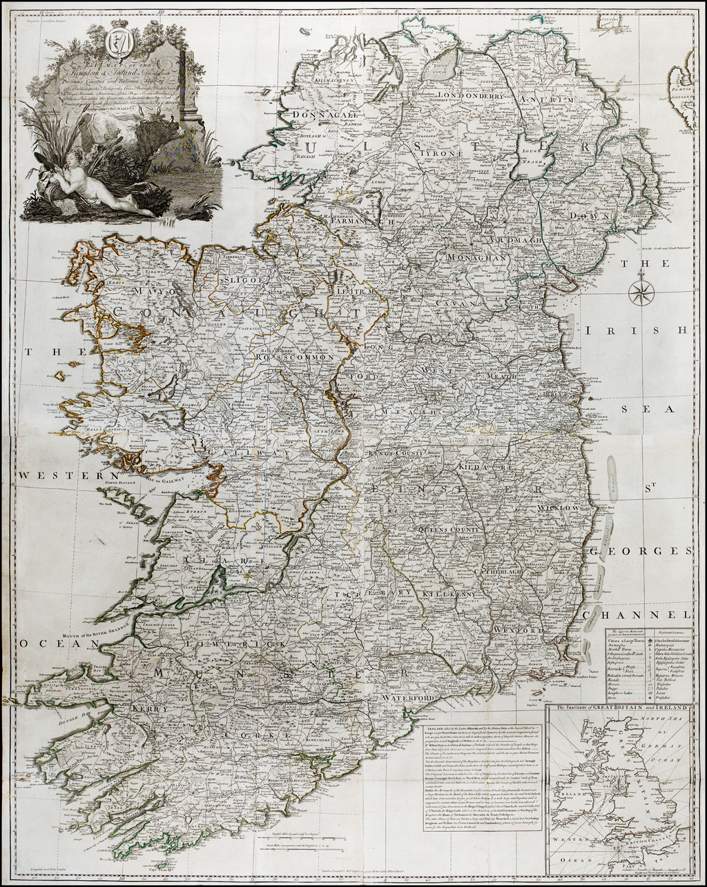 A Map of The Kingdom of Ireland, Divided into Provinces, Counties and ...