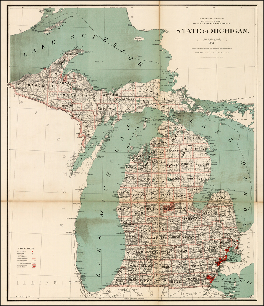 State of Michigan . . . 1888. Compiled from the official Records of the ...