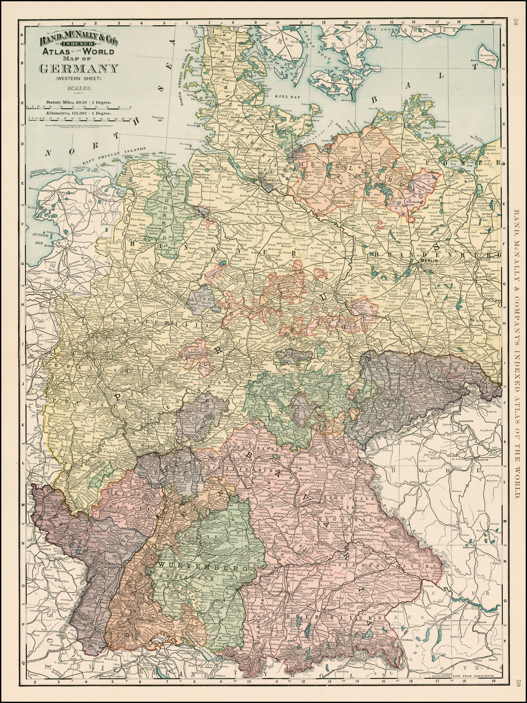 Map of Germany - Barry Lawrence Ruderman Antique Maps Inc.