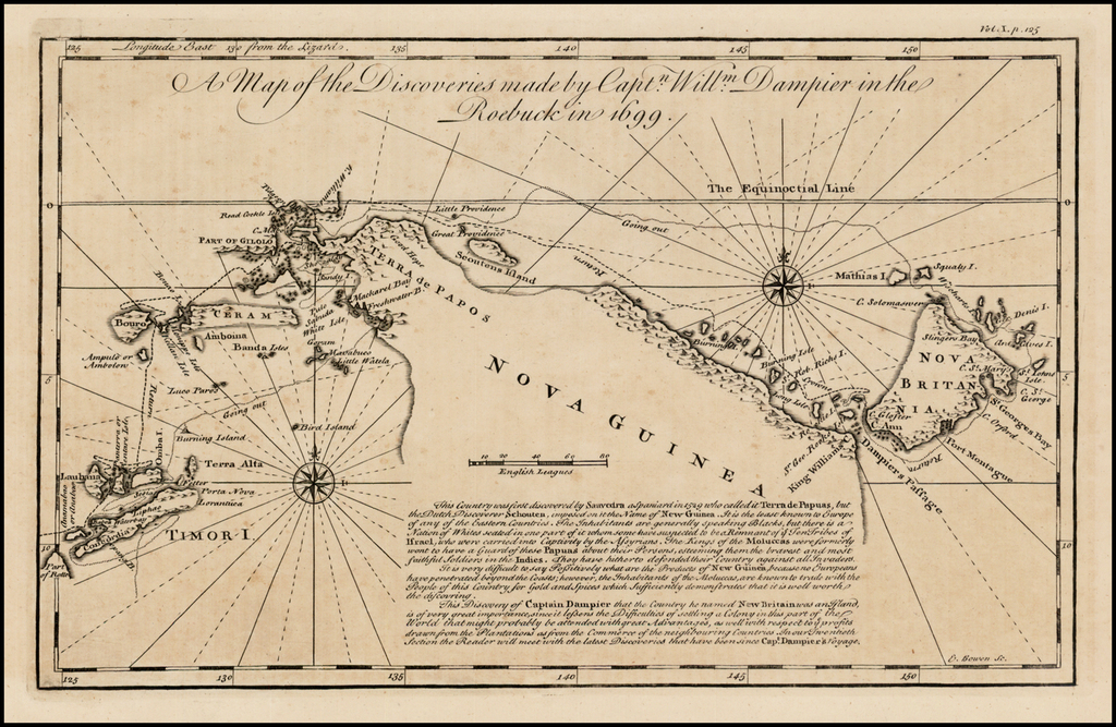 A Map of the Discoveries made by Captn. Willm. Dampier in the Roebuck ...