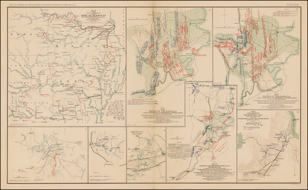 Map of the Fall Campaign of the Army of the Missouri . . . [and] Battle ...