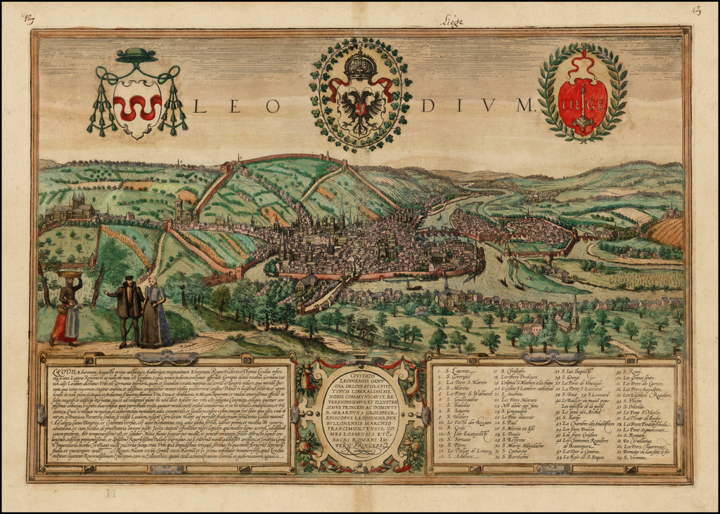 Civitatis Leodiensis Genuina Delineatio . . . - Barry Lawrence Ruderman ...