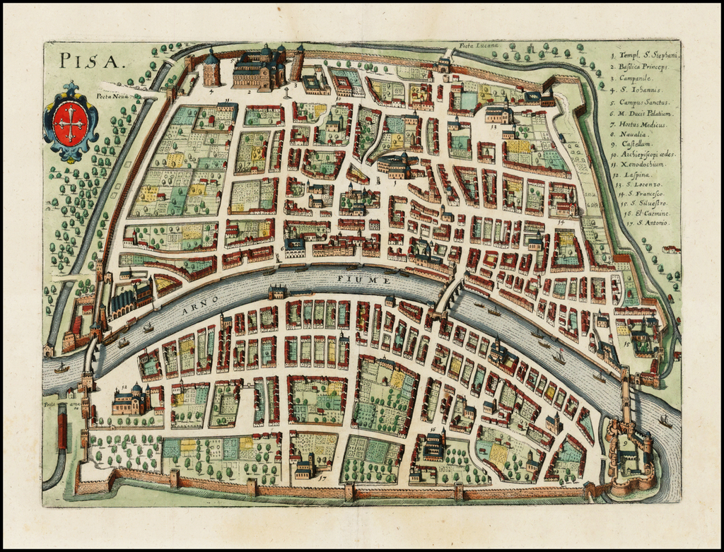 Pisa - Barry Lawrence Ruderman Antique Maps Inc.