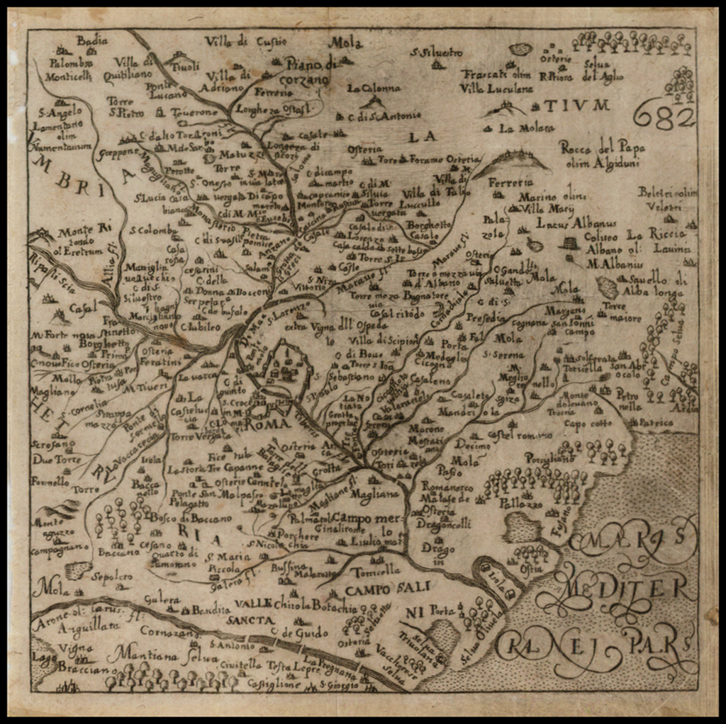 Latium (Rome area) - Barry Lawrence Ruderman Antique Maps Inc.