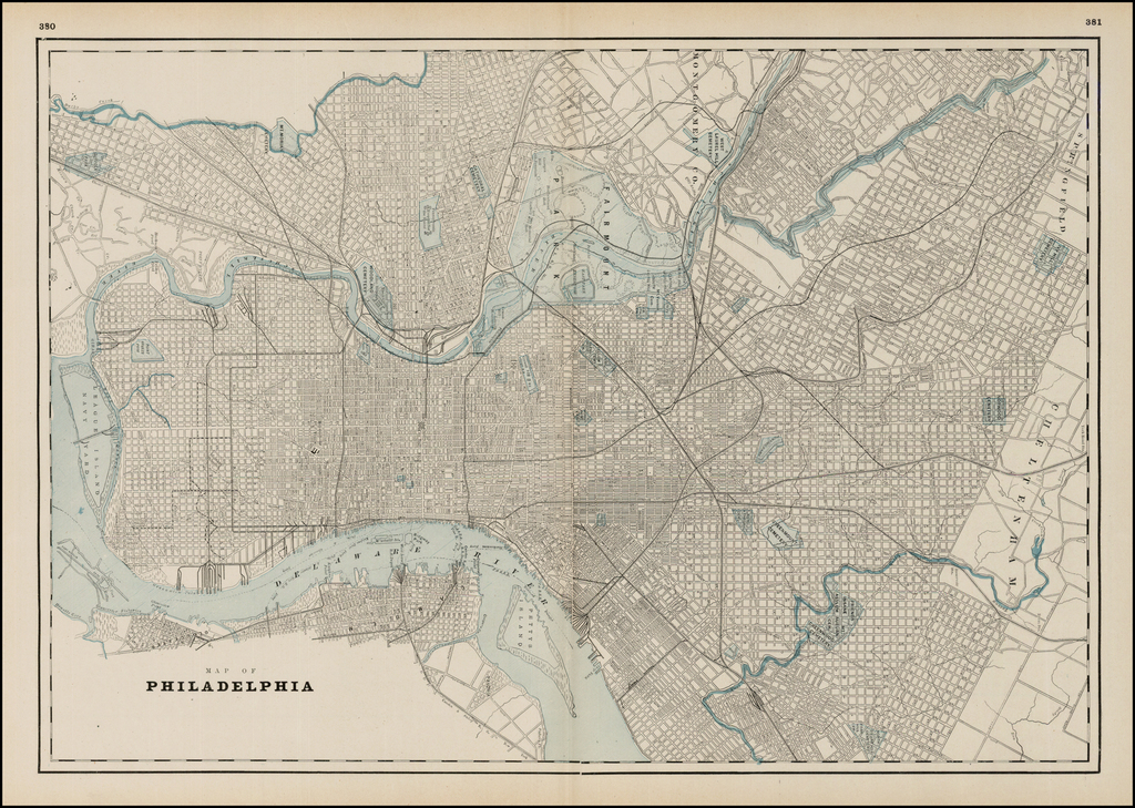 Map of Philadelphia - Barry Lawrence Ruderman Antique Maps Inc.