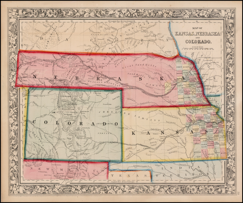 Map Of Nebraska And Colorado