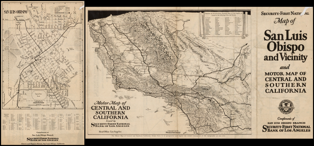 Glendale and Vicinity [and] Motor Map of Central and Southern ...