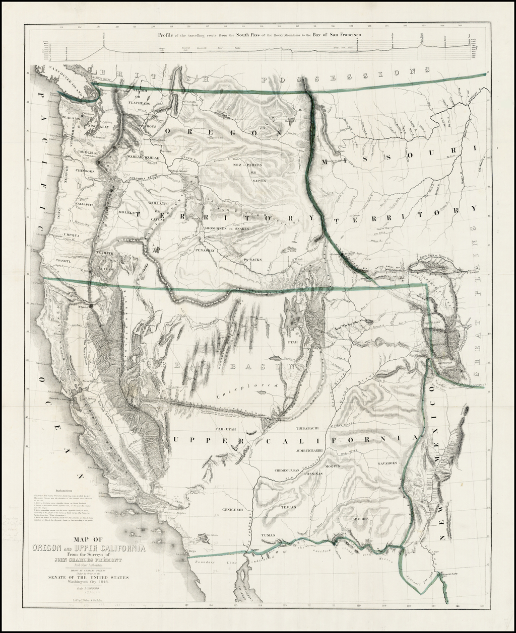 Map of Oregon and Upper California from the surveys of John Charles ...