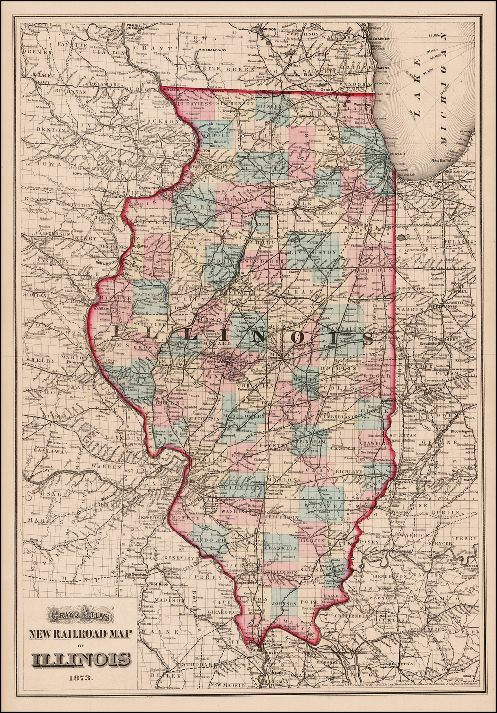 Illinois railway map