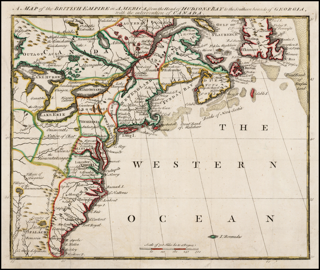 A Map of the British Empire in America, from the Head of Hudson Bay to ...