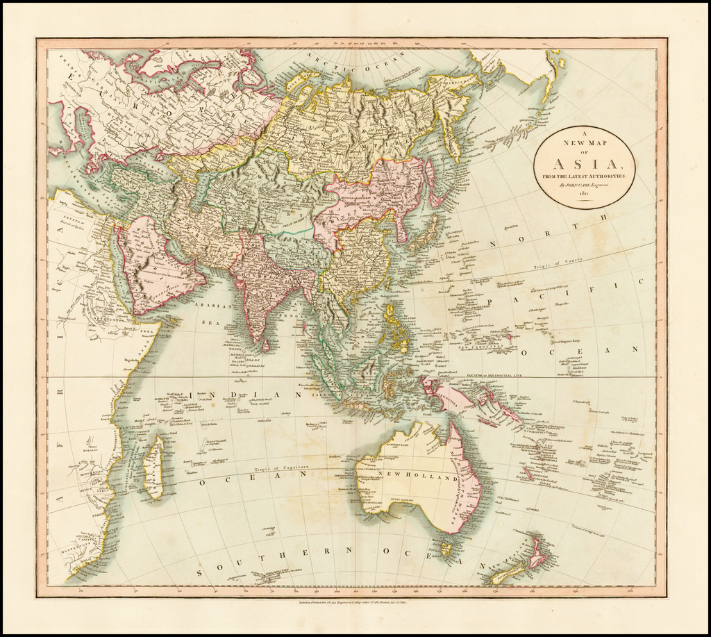 A New Map of Asia, From The Latest Authorities . . . 1811 [with ...