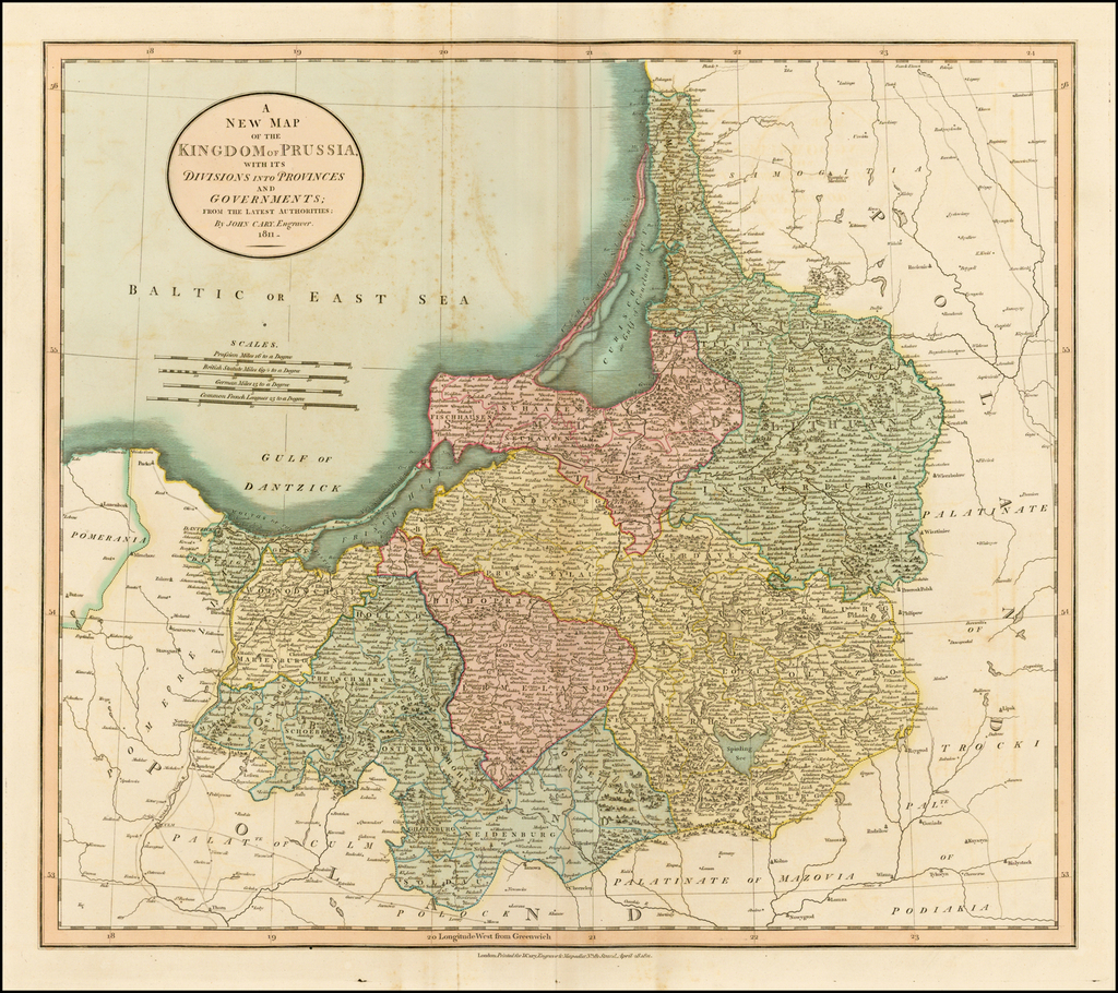 Prussia Map Over Todays Map