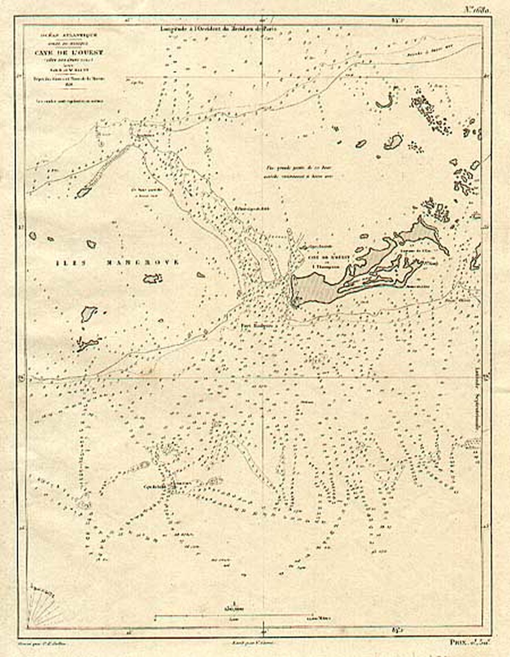 [Key West] Caye De L'Ouest…1856 - Barry Lawrence Ruderman Antique Maps Inc.