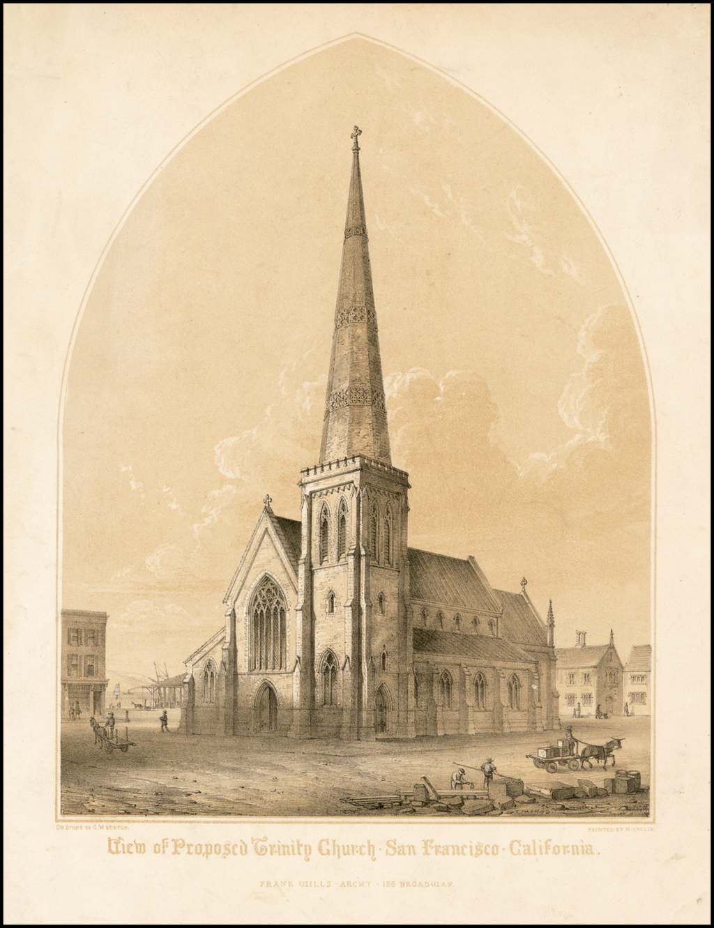 View of Proposed Trinity Church - San Francisco - California ...