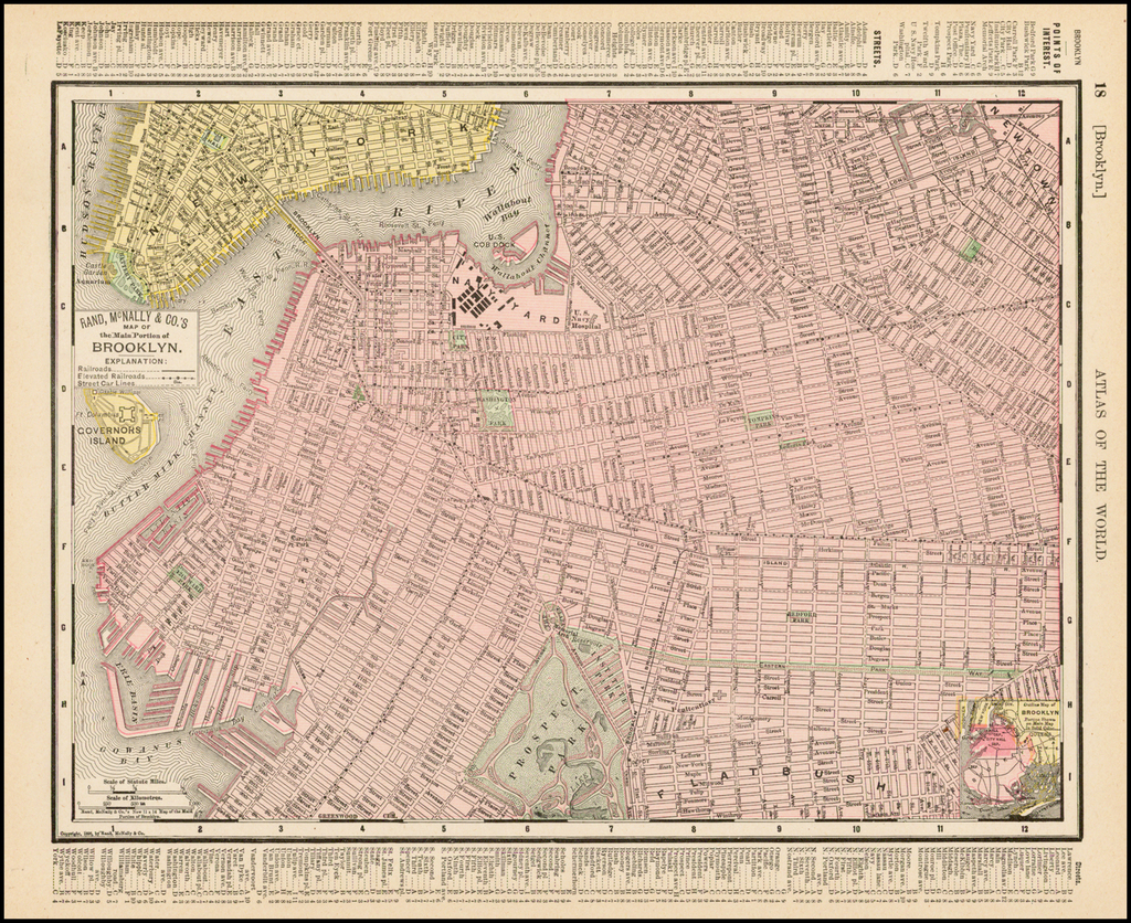 Map of the Main Portion of Brooklyn - Barry Lawrence Ruderman Antique ...