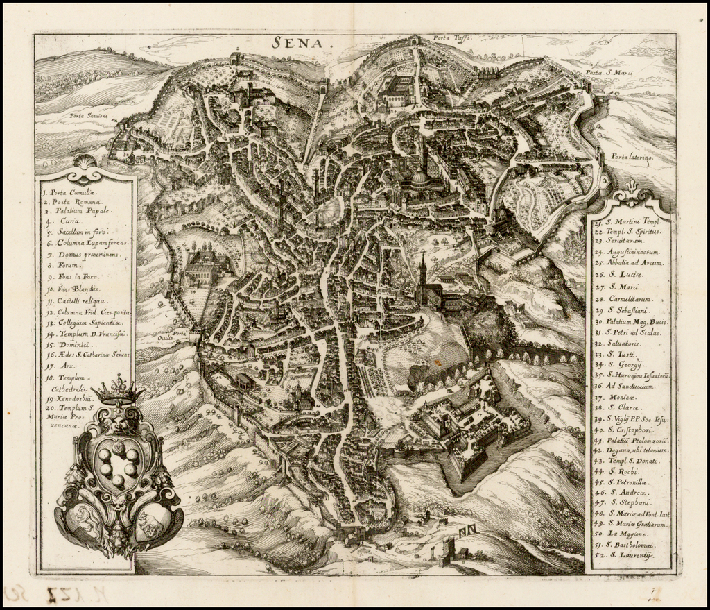 Sena [Siena] - Barry Lawrence Ruderman Antique Maps Inc.