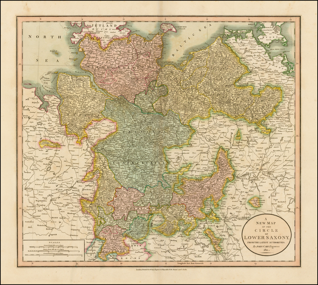 A New Map of the Circle of Lower Saxony From the Latest Authorities ...