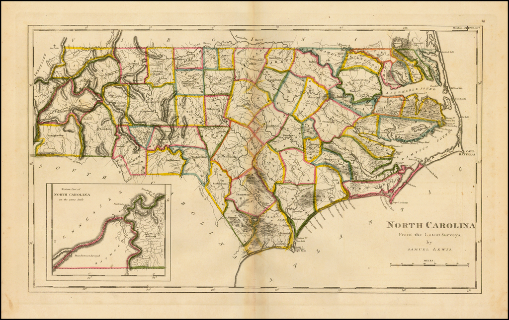 North Carolina From The Latest Surveys, by Samuel Lewis. - Barry ...