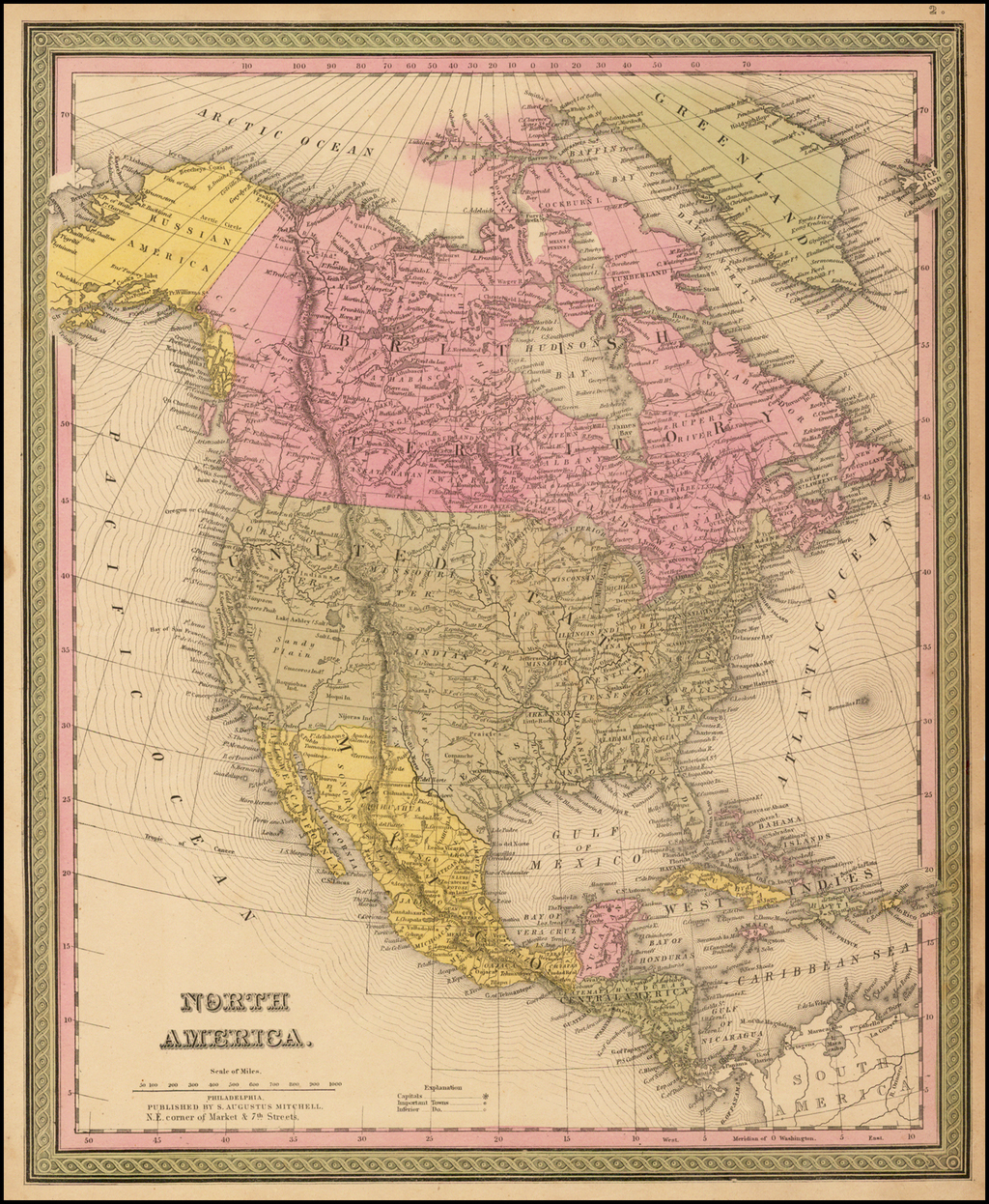 North America . . . 1847 - Barry Lawrence Ruderman Antique Maps Inc.