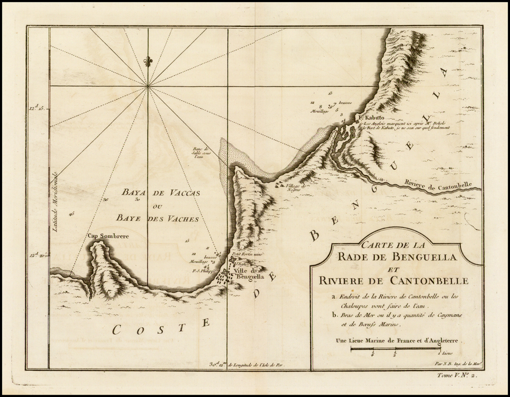 Carte de la Rade de Benguella et Riviere de Cantonbelle . . . - Barry ...