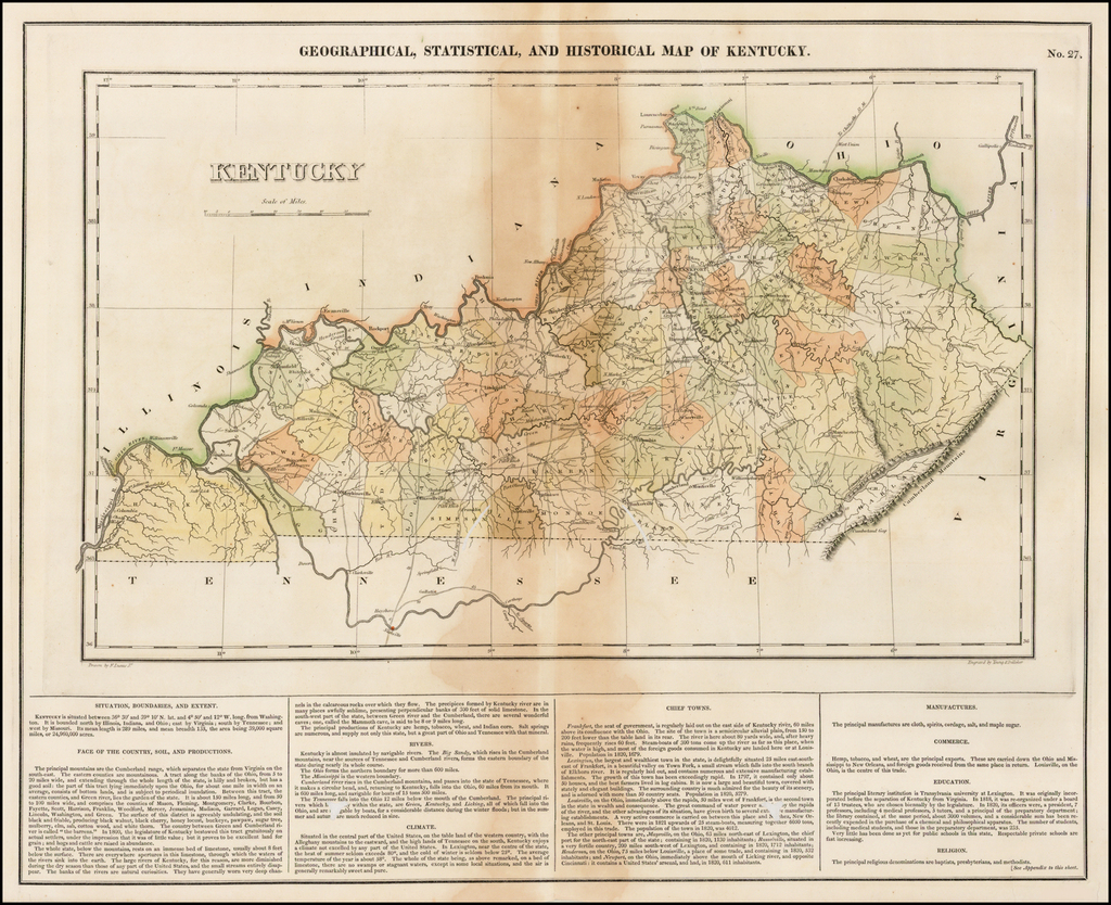 Geographical, Statistical and Historical Map of Kentucky - Barry ...