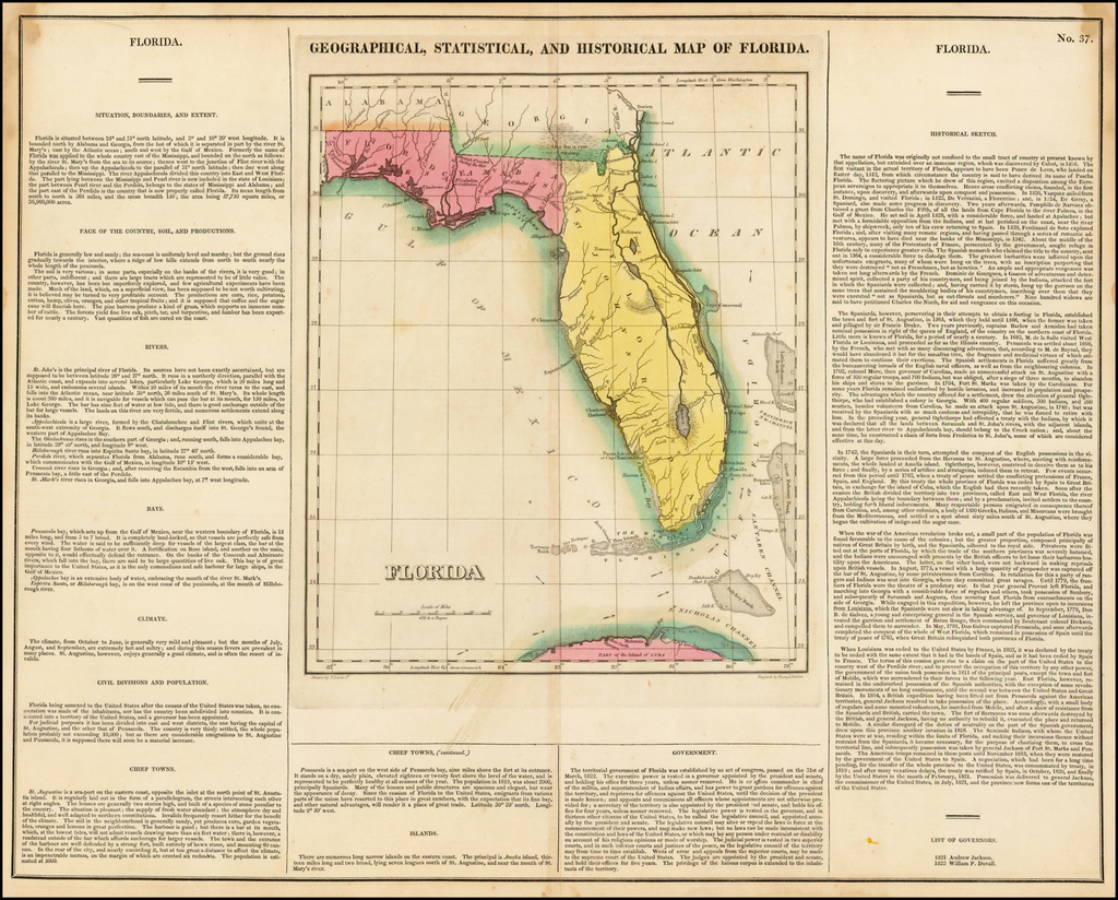 Geographical, Statistical and Historical Map of Florida - Barry ...
