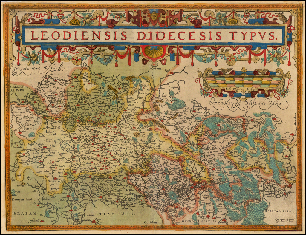 Leodiensis Dioecesis Typus - Barry Lawrence Ruderman Antique Maps Inc.