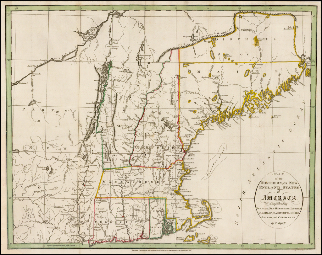 New England Area Map Index